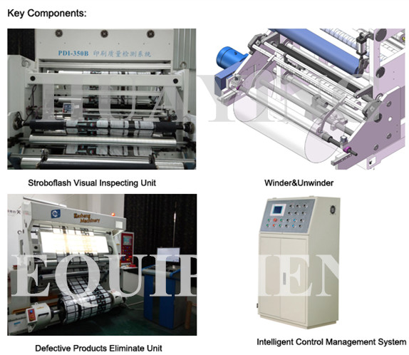 Fixed Stroboscope Inspection Rewinding Machine For Printing Products ...